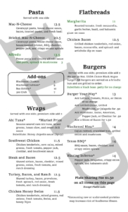 The Boulevard Grill Menus | Lunch Dinner Cocktails Beverages Banquet