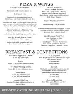 The Boulevard Grill Menus | Lunch Dinner Cocktails Beverages Banquet